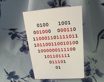 Binary i love you | Etsy