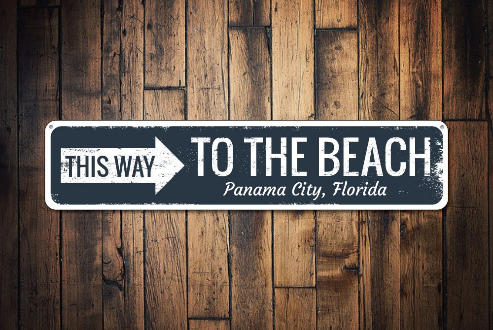 Beach Arrow Sign Personalized This Way To The Beach Location