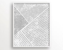 Popular items for white stripes poster on Etsy