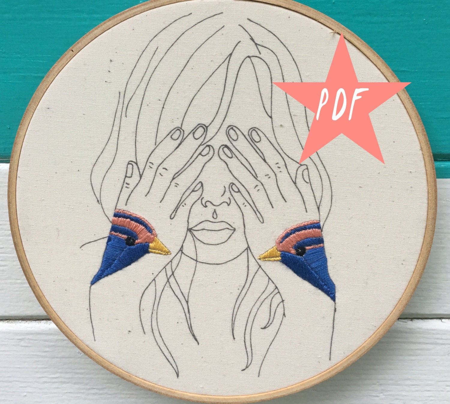 Modern Embroidery Pattern Hand Embroidery Pattern Bird