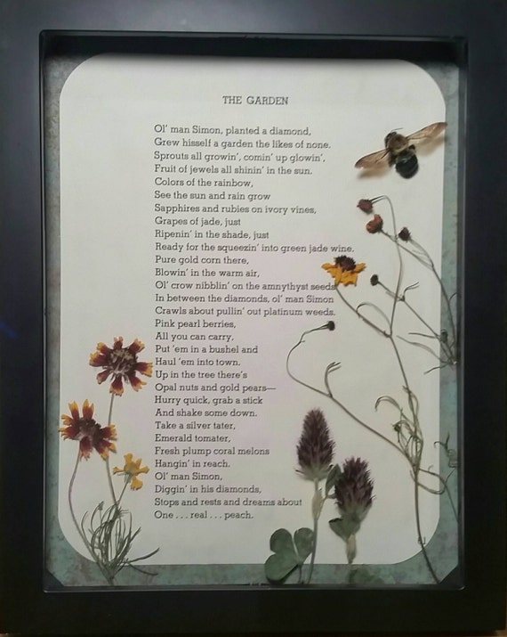 Shel Silverstein poem The Garden with preserved by BugBlock