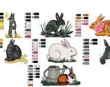 Unique easter embroidery related items | Etsy