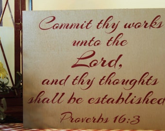 Proverbs 16 3 | Etsy