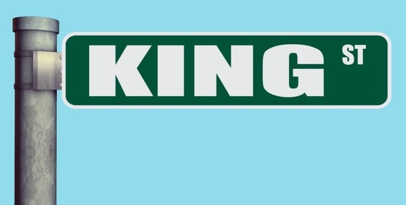 King ST Street Sign Heavy Duty Aluminum Warning Parking Sign