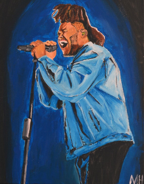 Original 11x14 Canvas Painting of The Weeknd