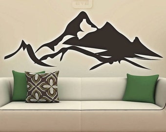 Mountain wall decal | Etsy