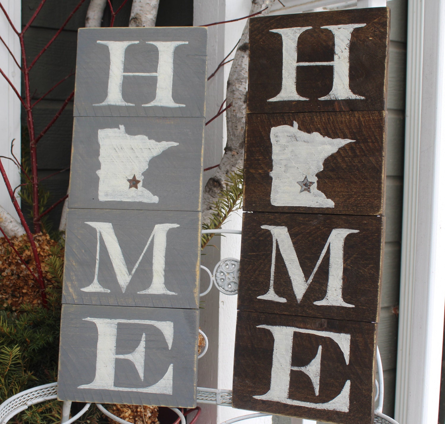 Rustic Hand Painted Wood HOME Sign Wall Decor Farmhouse