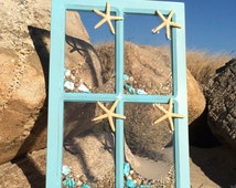 Unique sea glass window art related items | Etsy