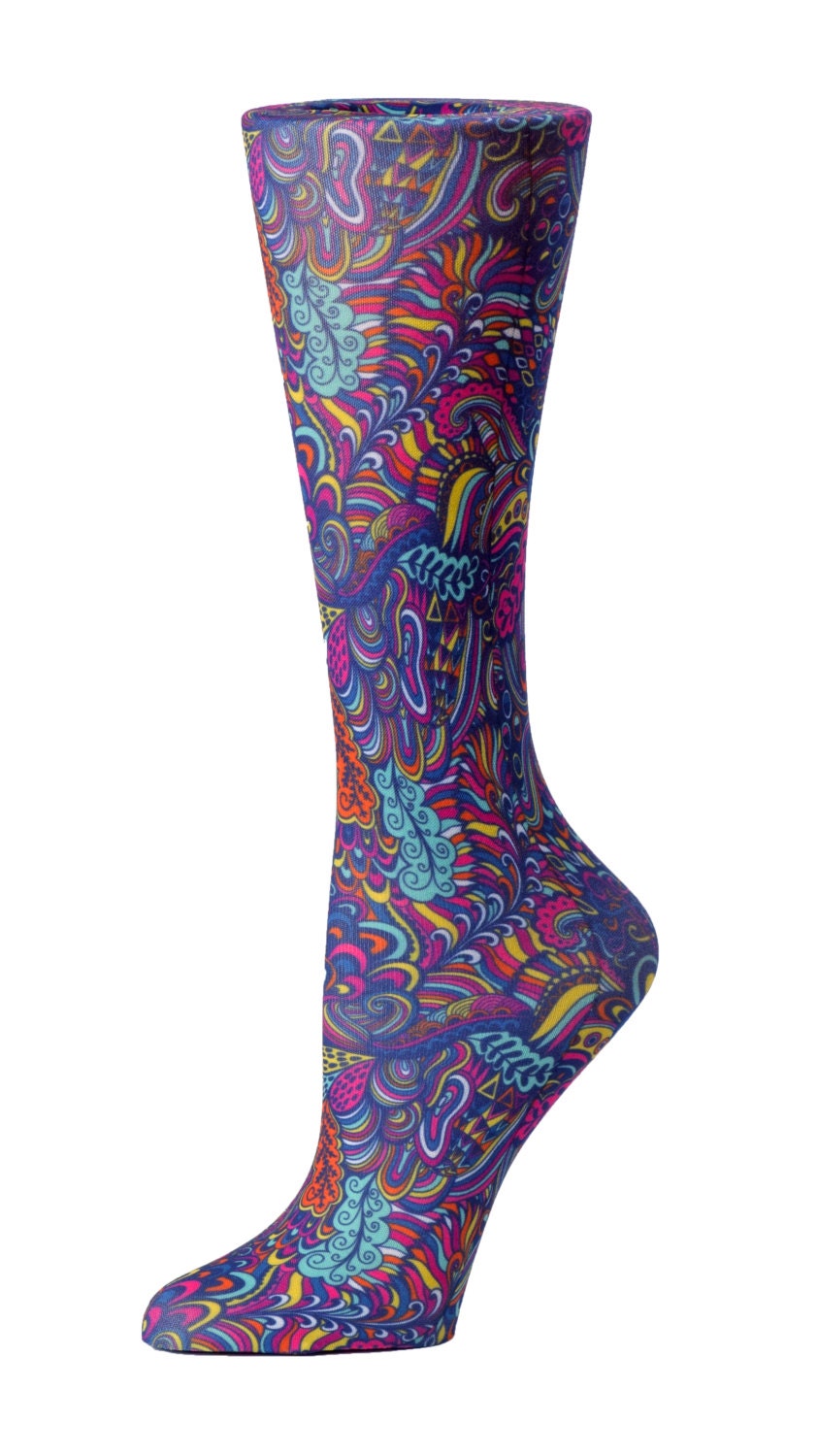 Cutieful Therapeutic Compression Socks Abstract Flowers