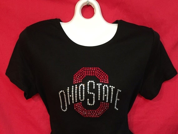 Ohio State Rhinestone O S U crystal College Football SHORT