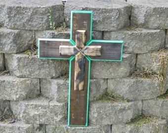 Wood burned cross | Etsy