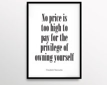 Popular items for nietzsche poster on Etsy