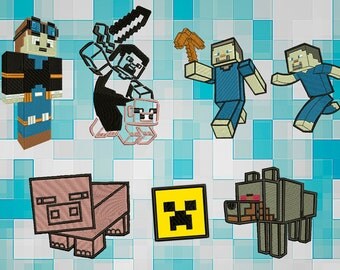 minecraft embroidery design – Etsy