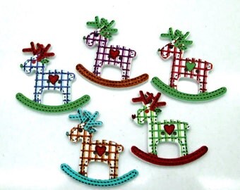 Reindeer button | Etsy