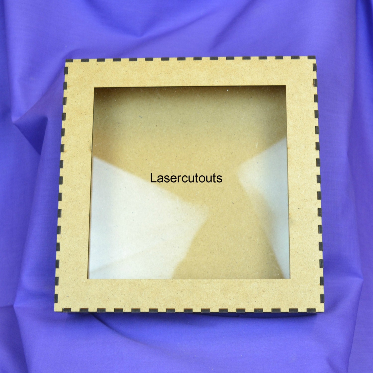 Laser cut box frame MDF & clear acrylic 3mm thick by Lasercutouts