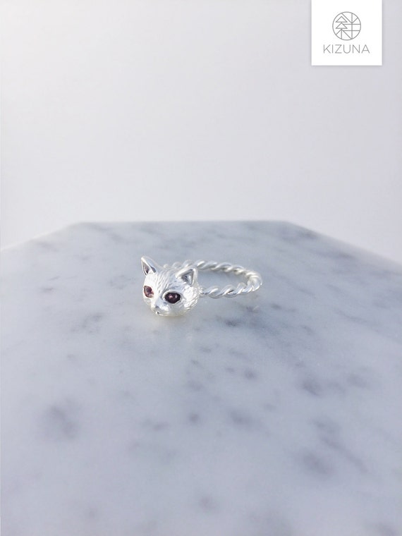Adorable cat rings in 3 colors cat rings silver ring gold