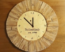 Unique driftwood clock related items | Etsy