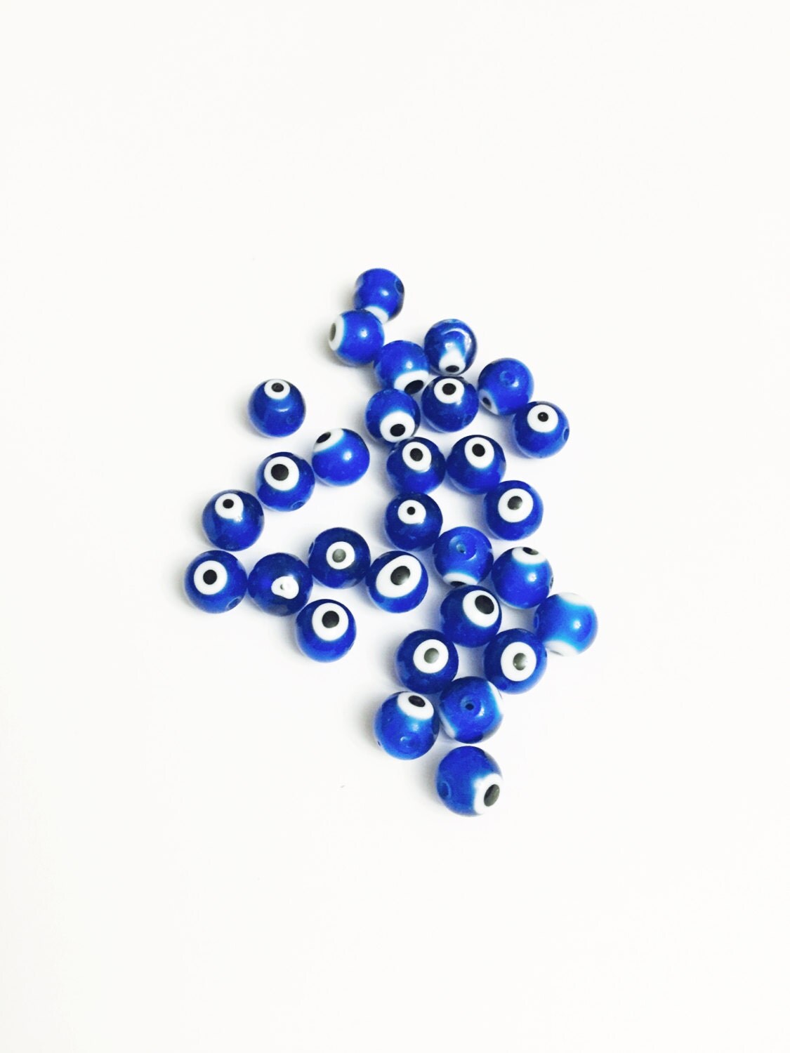 50 pcs 10mm glass evil eye beads evil eye beads protection