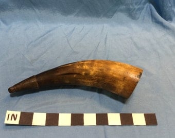 Antique powder horn | Etsy