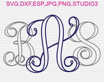 Interlocking font | Etsy