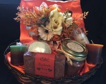 Unique candle gift basket related items | Etsy