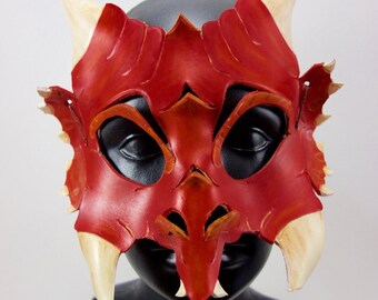Leather dragon mask | Etsy