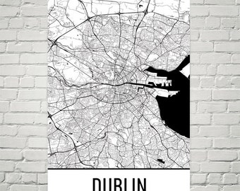 Dublin Ireland Art Print Dublin Skyline Print Dublin Art