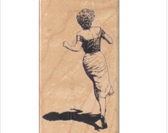 woman mail lady rubber stamps place cards gifts by pinkflamingo61