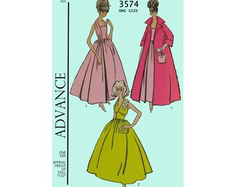 Vintage Advance 9939 doll sewing patterns by BuggsNewUsedPatterns