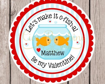 Fish bowl valentine | Etsy