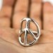 Peace Sign Ring Sterling Silver