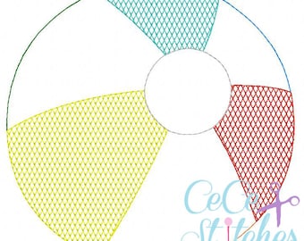 Beach embroidery | Etsy