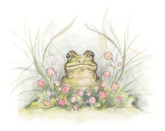 Toad watercolor | Etsy