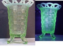 Unique uranium glass vase related items | Etsy