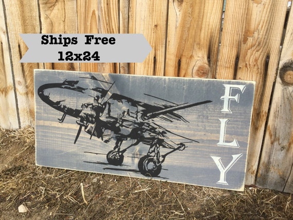 Vintage Airplane Decor Pilot Gift Aviation by Girlinair on Etsy