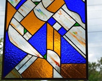 Abstract stain glass | Etsy