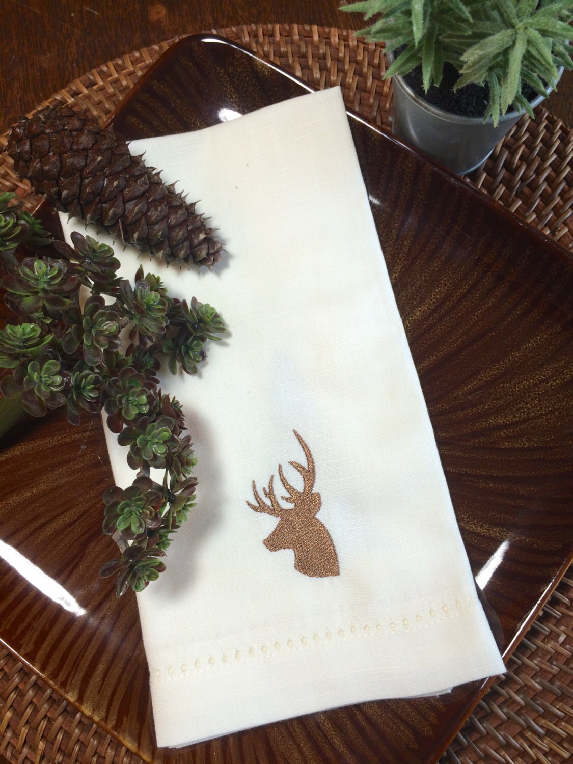 Deer Cloth Napkins deer napkins reindeer napkins deer
