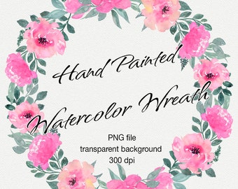 Watercolour Flower Clip Art Watercolor Roses and Peonies