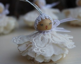 Lace angel ornament | Etsy