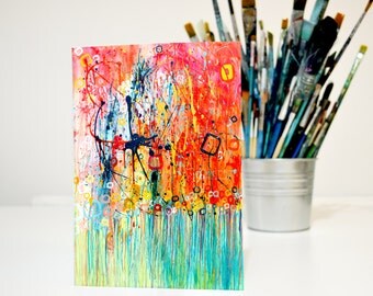 Abstract art tree paintings & prints by Louise Mead by LouiseMead