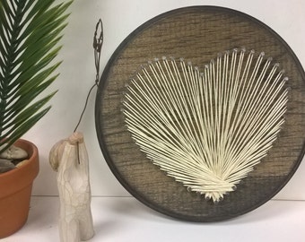 Skeleton string art heart sign