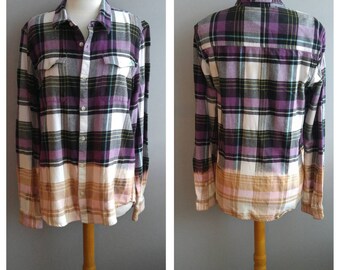 Unique purple flannel shirt related items | Etsy