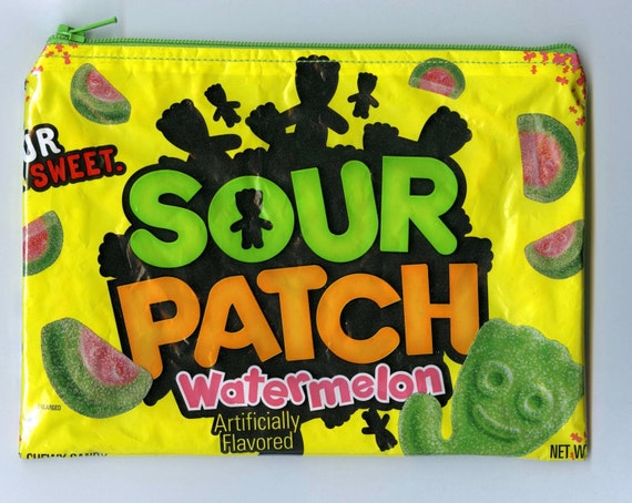 Sour Patch Watermelon Candy Wrapper Up-cycled Zippered