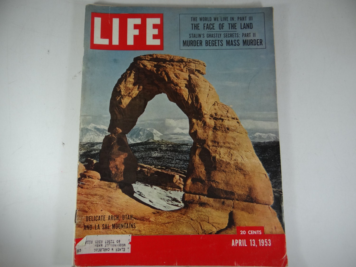 1953 Life Magazine April 13 Delicate Arch Utah and La Sal