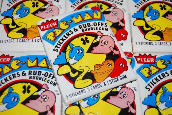 PAC-MAN 1 Unopened Wax Pack 1980 Fleer by NostalgicSalvage on Etsy