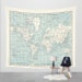 United States Map Tapestry Wall hanging vintage map by Mapology
