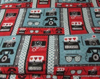Camera quilt fabric | Etsy