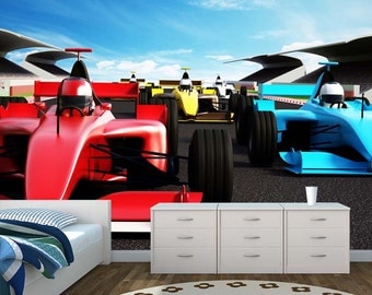 Race car wall decals | Etsy