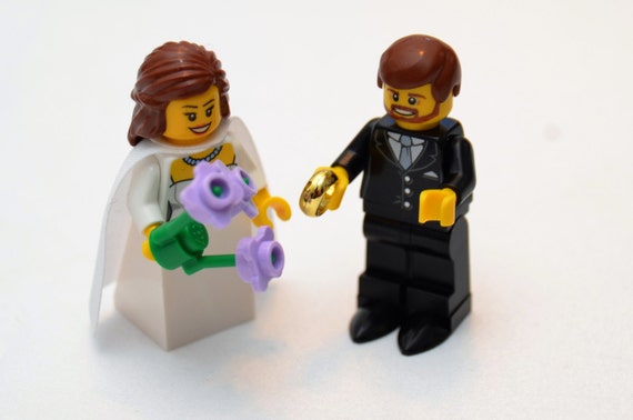 Custom Lego Minifigure Bridal Couple Wedding Lego Bride