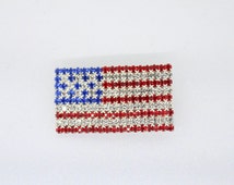 Popular items for rhinestone flag pin on Etsy